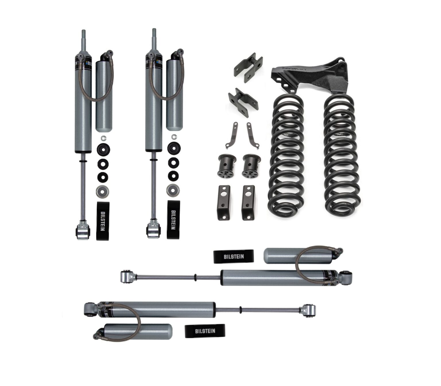 ReadyLIFT Front Leveling Kit with Bilstein B5160 Remote Res Shocks ...
